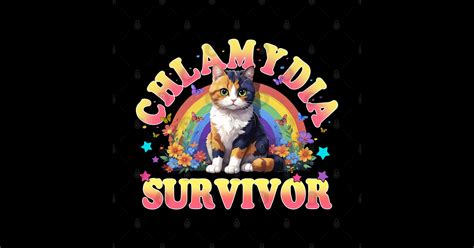 Chlamydia Survivor Funny Cat Sarcastic Chlamydia Survivor Sticker
