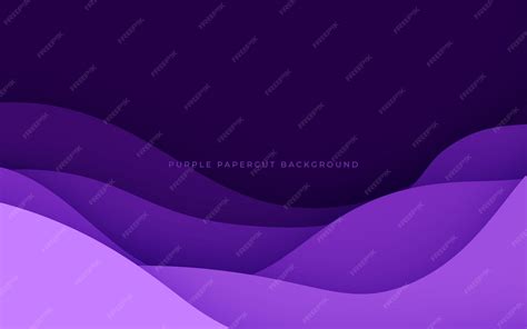 Premium Vector Abstract Purple Color Dynamic Wavy Overlap Layers Papercut Background Eps10 Vector