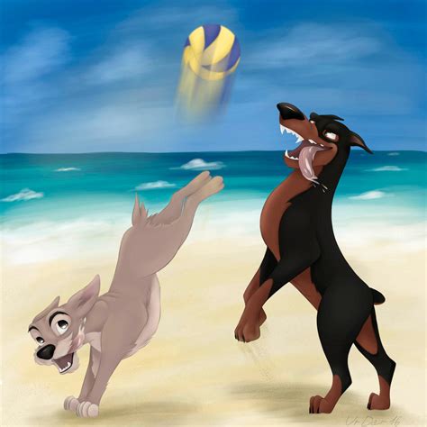Tramp And Buster Summer At Sea By Urdar16 On Deviantart