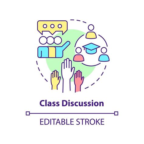 Class Discussion Concept Icon Group Meetings Learning Environment