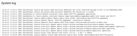 All Supervisor Log Output Became Green · Issue 1458 · Home Assistant Supervisor · Github