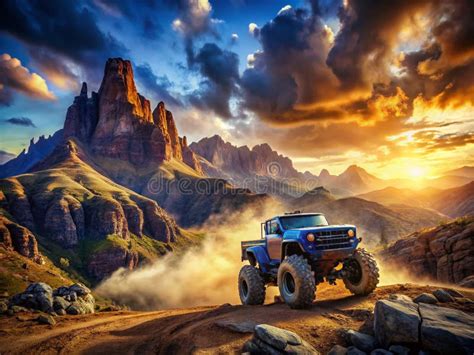 Conquer The Offroad Stunning Monster Truck Wallpaper Featuring Powerful