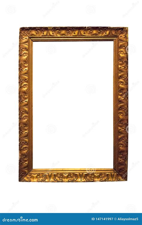 Quadro Isolado Da Foto Quadro Antigo Dourado Da Foto Ilustração Stock