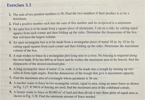 Solved 1 The Sum Of Two Positive Numbers Is 56 Find The