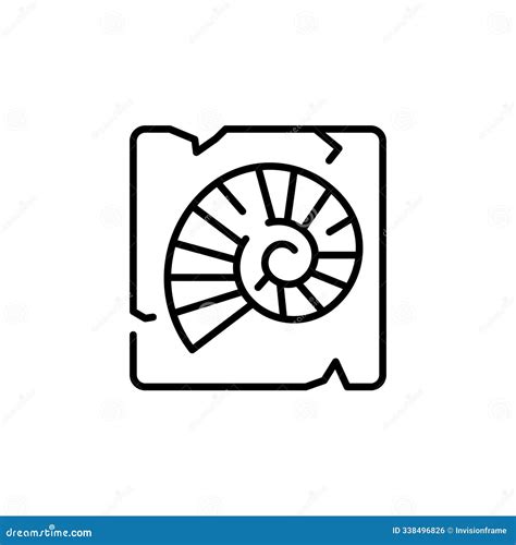 Fossilized Ammonite Icon Stock Illustration Illustration Of Icon