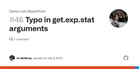 Typo In Get Exp Stat Arguments Issue Danko Lab Bayesprism Github