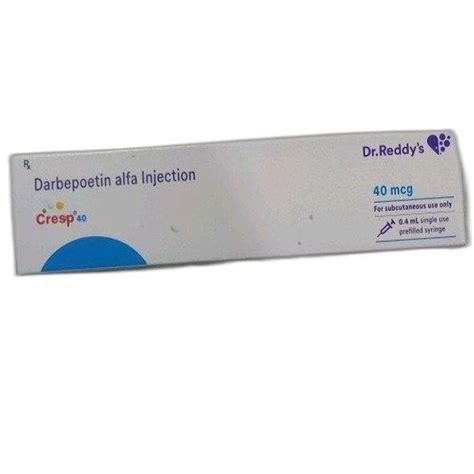40 Mcg Darbepoetin Alfa Injection At Rs 2999box Cresp Injection In