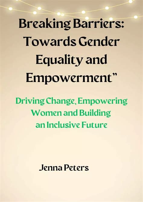 Ppt ⚡pdf Breaking Barriers Towards Gender Equality And Empowerment