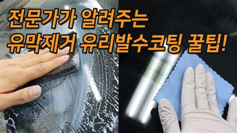 셀프세차 작업 없이 유막제거와 유리발수코팅 작업하기 Youtube
