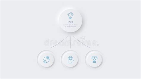 Neumorphic Flow Chart Infographic Creative Concept For Infographic With Steps Options Parts