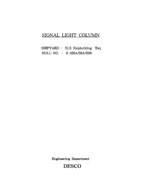 Signal Light Column Pdf