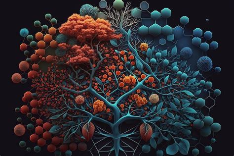 Premium Ai Image A Pattern That Evokes The Molecular Structure Of Oxygen