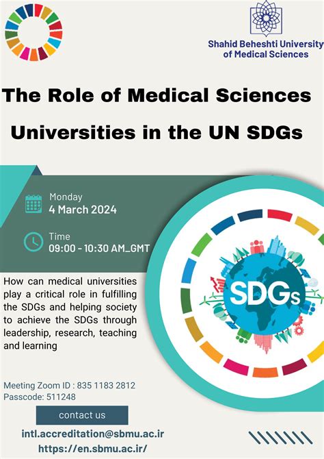 the role of medical sciences universities in the un sdgs 9 00 10 30