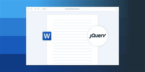 how to build a jquery word doc and docx viewer nutrient