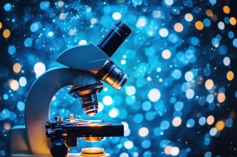 Exploring The Microscopic World With Advanced Laboratory Equipment At Night Stock Illustration