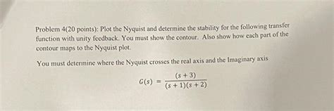 solved problem 4 20 points plot the nyquist and determine