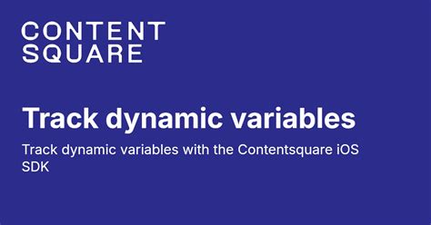 Track Dynamic Variables Ios