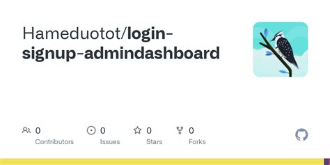 Github Hameduotot Login Signup Admindashboard