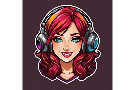 Streamer Girl Mascot Logo Graphic By Mimishop · Creative Fabrica