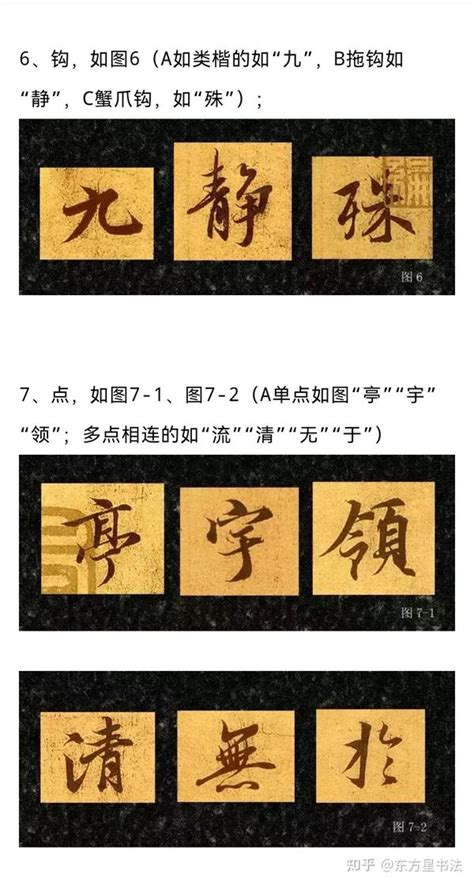 行书基本笔画的写法：横、竖、撇、捺、折、钩、点 知乎