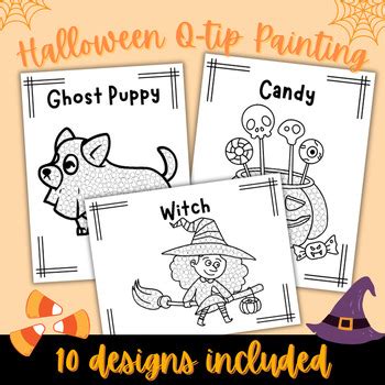 Halloween Qtip Painting Fine Motor Skills No Prep Activity Centers