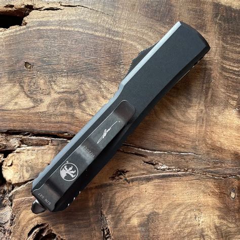 Microtech Ultratech De Clear Top Dlc Full Serrated Dlc Hardware Nickel
