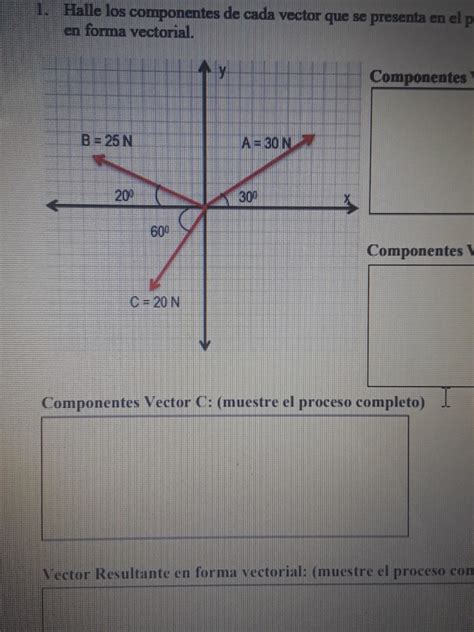 Solved Find The Components Of Each Vector Presented In The Chegg Com