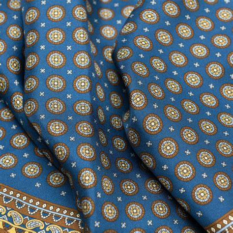 Prussian Blue Silk Neckerchief 100 Made In Italy