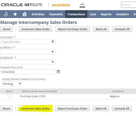 Scripting On Managed Intercompany Orders Page — Netsuite Community