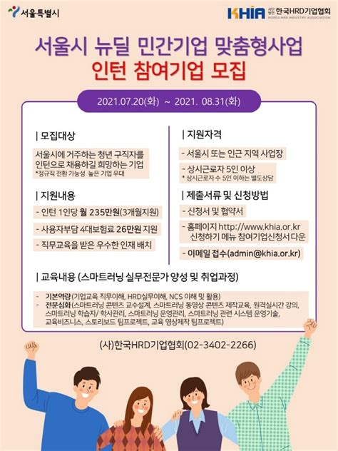 사단법인 한국hrd기업협회 「2021년 2차 뉴딜일자리 민간기업 맞춤형 사업」에 함께 할 참여기업을