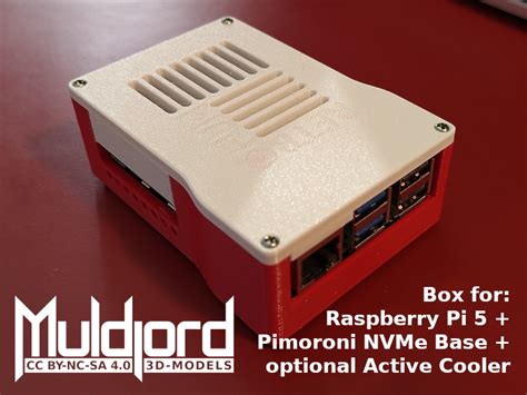 Raspberry Pi 5 Nvme Case With Pimoroni Nvme Base Board By Muldjord