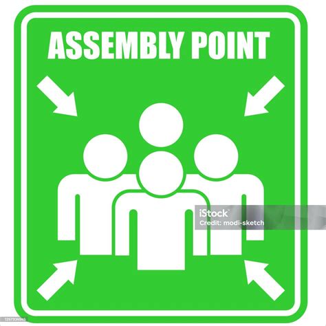 Assembly Point Sign Vector Stock Illustration Download Image Now