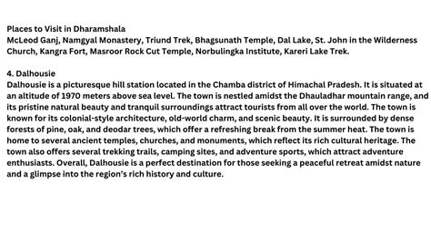 Ppt Top 10 Tourist Places To Visit In Himachal Pradesh Powerpoint