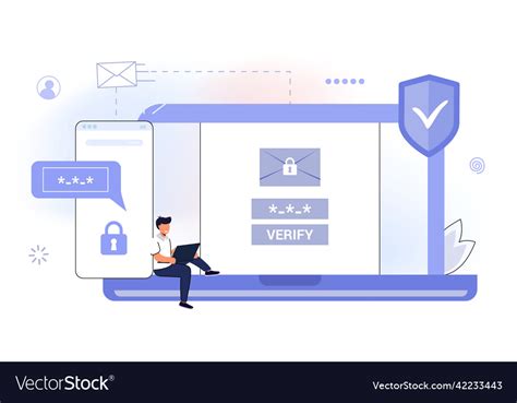 2fa Two Factor Authentication Password Secure Vector Image