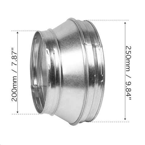 Hvac Ov 10 To 8 Inch Round Duct Reducer Galvanized