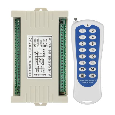315 433mhz Dc 12v 24v 16 Channels Remote Multi Channel Wireless Remote Control Switches