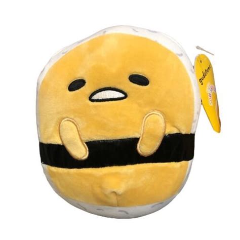 Squishmallow Kellytoy Sanrio Gudetama Set Lazy Egg Sushi Roll Plush