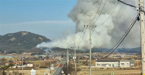 예천 산불 주민 대피령건조특보 속 경북 야산 불길 잇따라