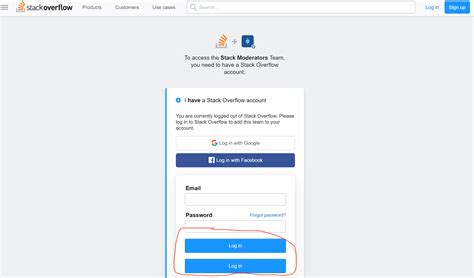Duplicate Log In Button When Logging In To Team Meta Stack Overflow