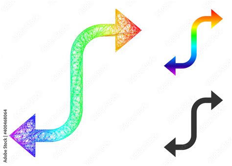 Spectral Vibrant Crossing Mesh Opposite Bend Arrow And Solid Spectral