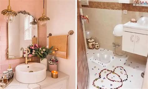 تزیین دستشویی عروس برای چیدمان جهیزیه با وسایل ساده و زیبا