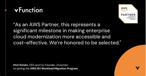 aws cloudmigration applicationmodernization awspartner vfunction