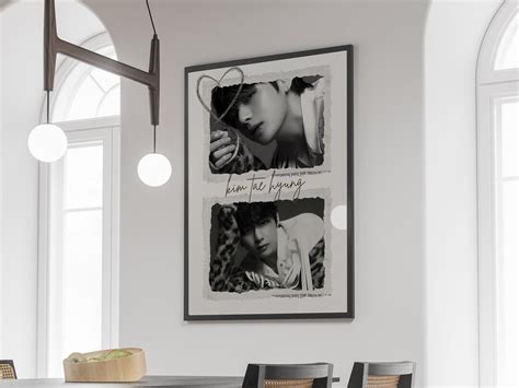 Kim Tae Hyung Poster Print V Bts Bts Poster Bts Wall Art Girl Room