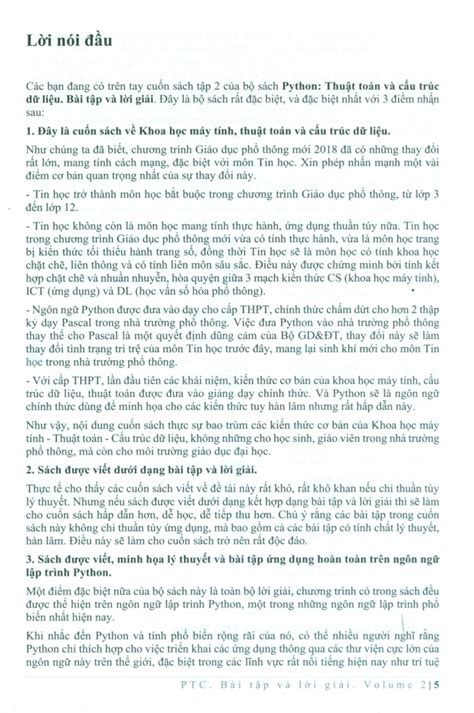 Python ThuẬt ToÁn VÀ CẤu TrÚc DỮ LiỆu BÀi TẬp VÀ LỜi GiẢi Volume 2