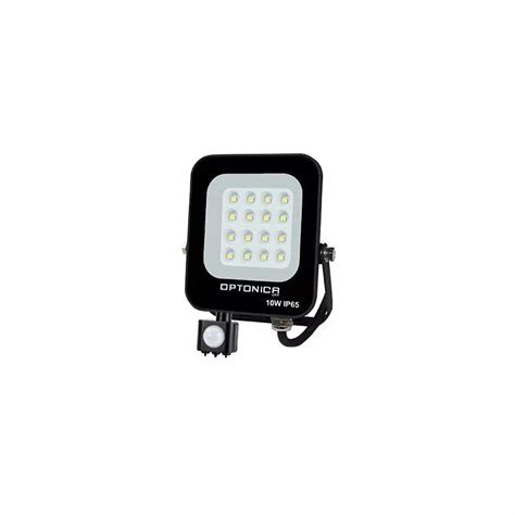 Projecteur LED avec Détecteur Noir W Étanche IP lm Blanc Chaud K