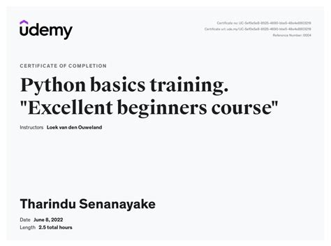 Tharindu Senanayake On Linkedin Udemy Course Completion Certificate