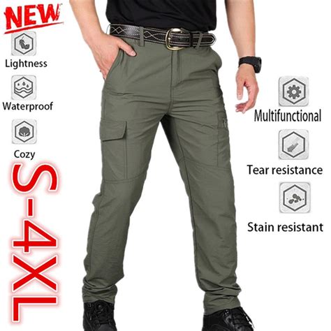 Mens Tactical Pants Thin Breathable Summer Casual Army Military Long