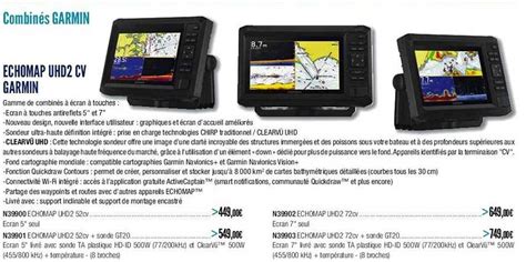 Promo Combinés Garmin Echomap Uhd2 Cv Garmin chez Accastillage Diffusion iCatalogue fr