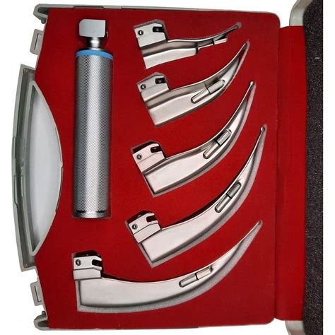 Macintosh And Miller Laryngoscope Set With 3 Blades Size 2 90mm 3
