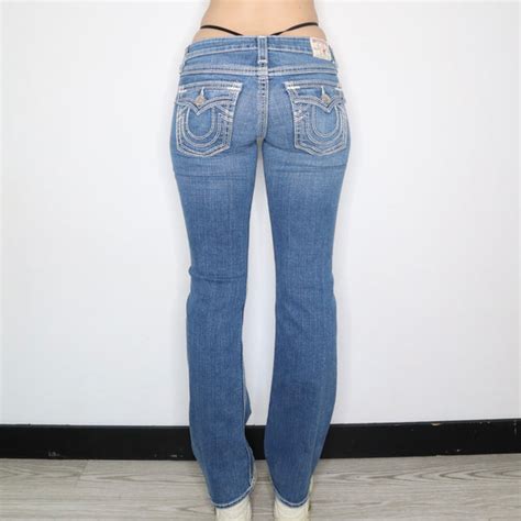 Vintage Early 2000s True Religion Low Rise Flare Jeans Imber Vintage
